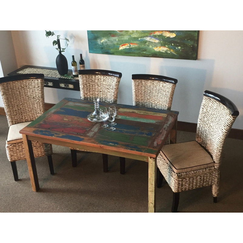 World Menagerie Anderle Teak Solid Wood Dining Table & Reviews | Wayfair